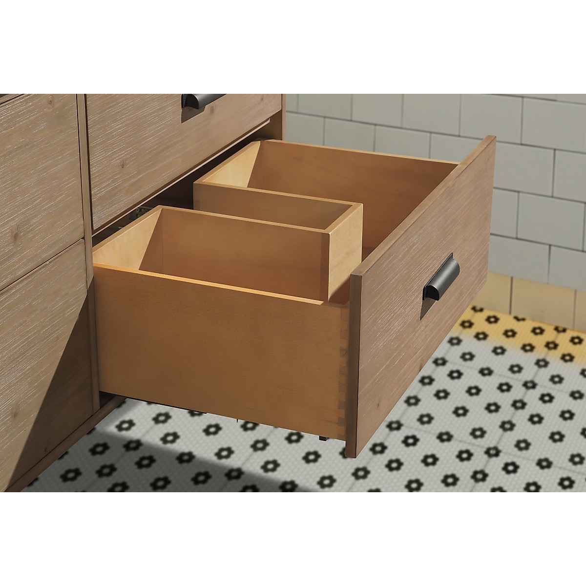 Ari Kitchen & Bath Kane 55" Bathroom Vanity Weathered Fir