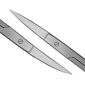 SURGICAL ONLINE Durable Iris Scissors - Curved & Straight Blades, Stainless Steel, 4.5" Size