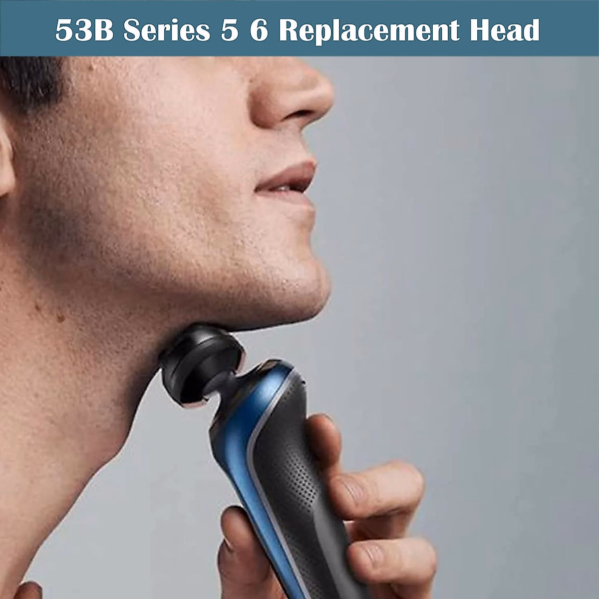 Series 5 53B Electric Shaver Replacement Head- 53B Shaving Head Replacement Part Easily Attach Shaver Head Fit for Braun Series 5/6 Electric Razor 6072cc, 6090cc, 6020s, 6040cs, 6075cc, 5018s, 5049cs