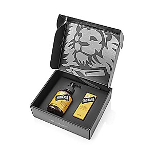 Proraso Beard Care Kit for Men, Beard Wash & Oil with Sandalwood to Tame, Cleanse & Detangle Full, Thick and Coarse Beards, Wood & Spice