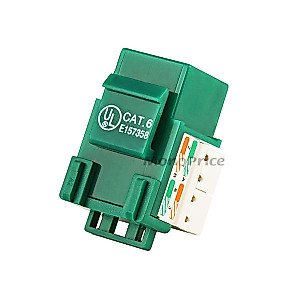 Monoprice Cat6 Punch Down Keystone Jack - Green