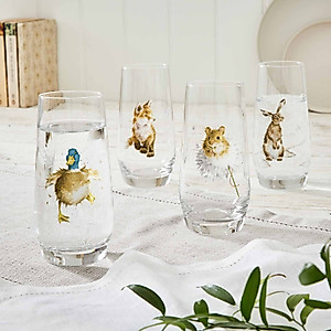 Wrendale Designs - 'Set of 4' Country Animal Hi-Ball Glasses