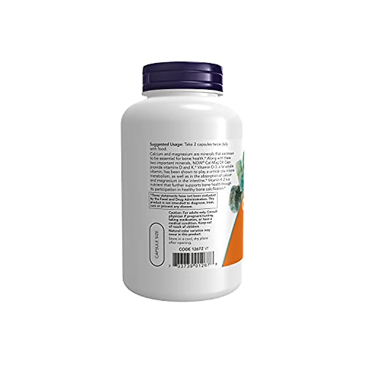 NOW Supplements, Cal-Mag DK with Vitamin D-3 and Vitamin K-2, Supports Bone Health*, 180 Capsules