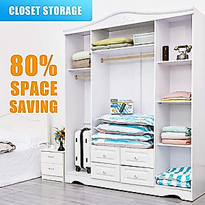 VMSTR Travel Vacuum Storage Bags with Electric Pump, Medium Small Space Saver Bags for Travel and Home Use