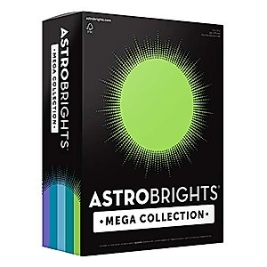 Astrobrights Mega Collection, Colored Paper,"Frosty" 5-Color Assortment, 625 Sheets, 24 lb/89 gsm, 8.5" x 11" - MORE SHEETS! (91686), Assorted