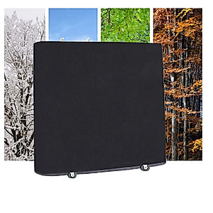 Ping Pong Table Cover Outdoor Waterproof Table Tennis Cover Folding Table Tennis Cover 72.8 x 65 x 27.5 in Black