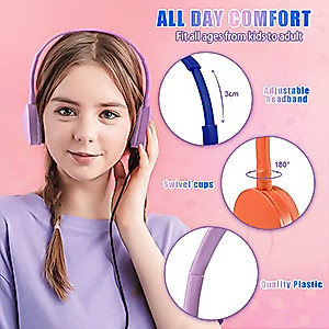 20 Pack Classroom Kids Headphones Bulk 10 Colourful Class Set of Headphones for Students Children Toddler Boys Girls Teen and Adult (20 Mixed)