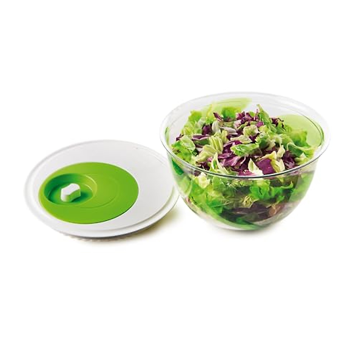 Snips Spin, Drain & Serve Salad Spinner 5 Quart, Green