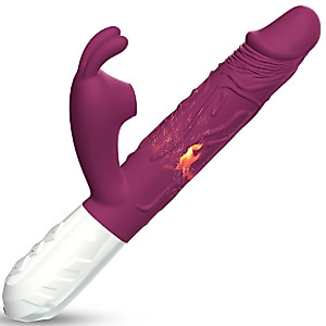 Seukn Female Vibrator Adult Toys for Women,G Spot Vibrator Clitoral Stimulator Rose Sex Toy Realistic Dildo with 7 Vibration Mode, Rabbit Vibrators Adult Sex Toys Sex Machine Anal Toys for Couple