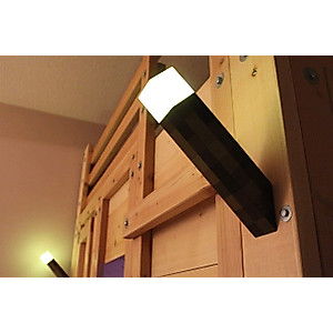 PKD Pixels Brownstone Torch Light for Mounts to The Wall or Hand Held USB Rechargeable 11 Inch LED For Bedroom Living Room Play Room Decoration Perfect for Gamers Costume Cosplay Role Play