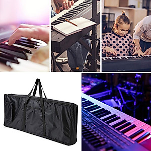 61 Key Keyboard Gig Bag Electric Piano Case Padded with 5mm Cotton,Shoulder Strap and Storage Pocket 39'' x 16" x 6''
