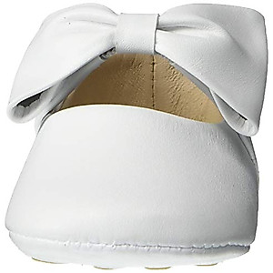 Elephantito Baby Girls European Crib Shoe, White, 4 Infant