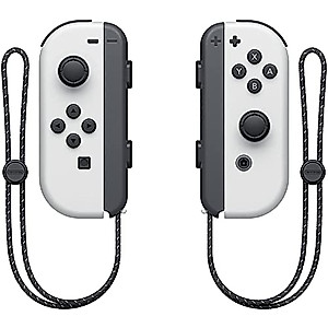 PURTCH Newest 2022 Model Switch OLED Display with White Controllers and Dock - 7" 1280 x 720 OLED Touchscreen Display, 64GB Internal Storage, 802.11AC WiFi, Bluetooth 4.1, Ethernet, Type-C