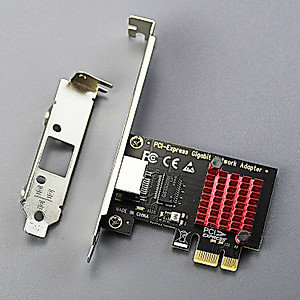 GLOTRENDS LE8111H Gigabit PCIe Ethernet Network Card, RTL8111H Chip, RJ45 LAN Port, PCIe X1 Installation