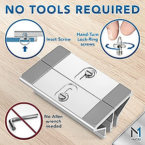 Mata1 Vertical Laptop Stand (Silver), Aviation-Grade Aluminum Not ABS Plastic to Dissipate Heat & Protect Your Devices, Adjustable w/ Lock Rings & Anti-Slip Dock Compatible w/ All 7-17.3 inch Devices