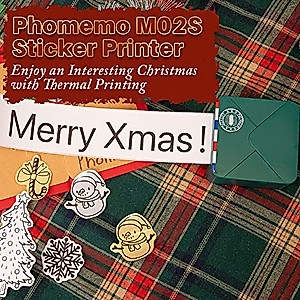 Phomemo M02S 304dpi Pocket Printer- Upgraded HD Bluetooth Thermal Photo Printer, Black and White Print-Out Phone Printer for Photo Printing, Plan Journal, Organization, Art Creation, Gift, DarkGreen