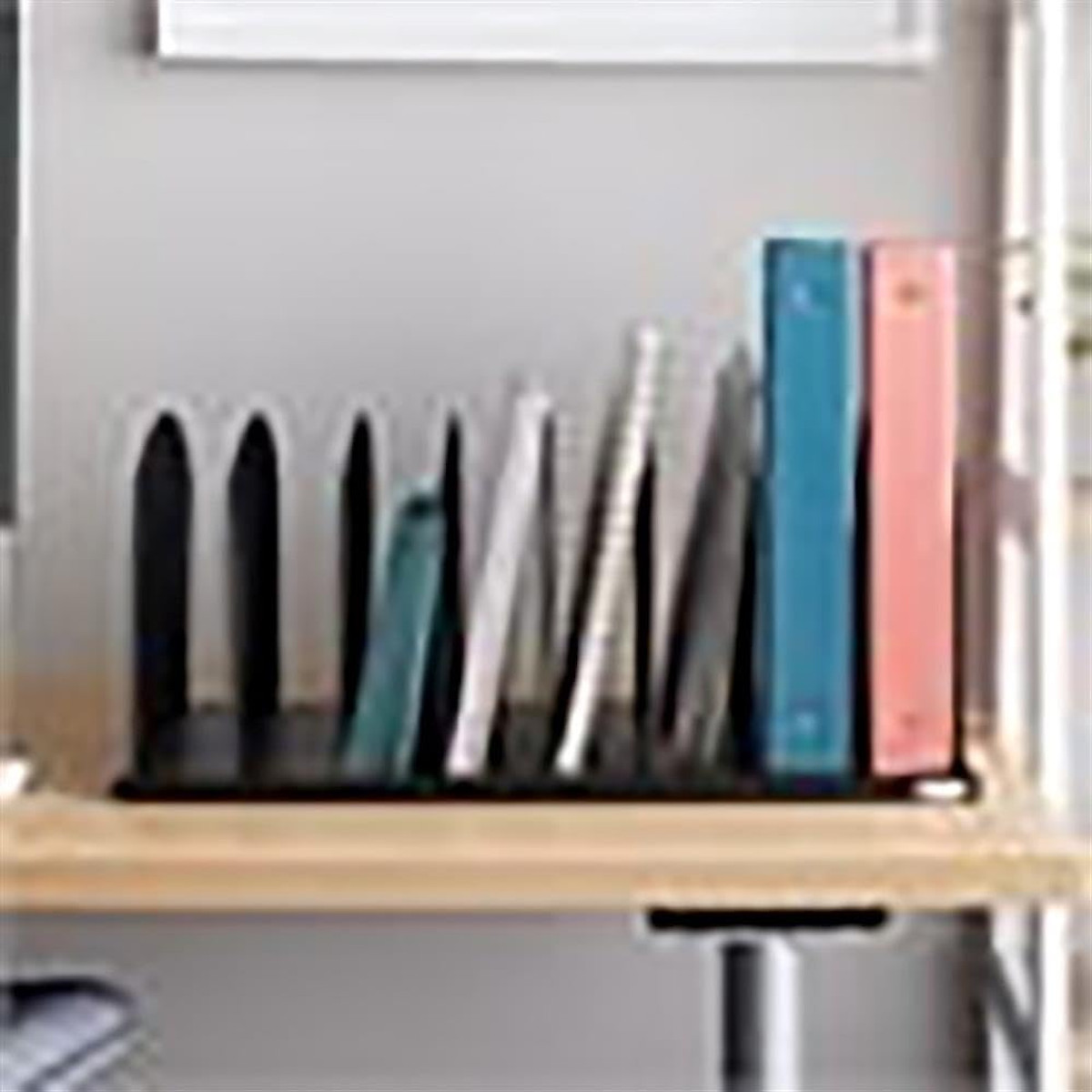 Scranton & Co Black Mesh Desk Organizer with 8 Upright Sections