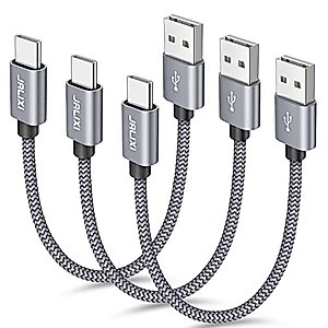 JALIXI Short USB C Cable [1ft 3-Pack], 3.8A Fast Charging USB A to Type C Charger Cord Compatible with Samsung Galaxy S22 S21 S20 Ultra 5G S10 S9 A10e A12 A21 A71 A72 Note 20 10 9 8, Pixel 6 6a 5