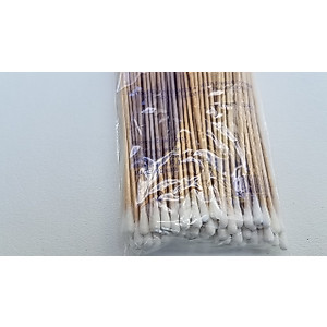 Viamed 500 cotton swabs applicator with long wood Handle Q-tip 6" Non-Sterile 5 100/bag