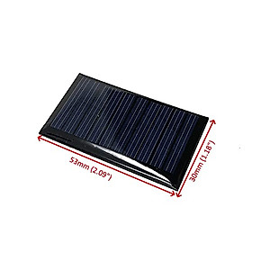 AMX3d AMX Solar 5V 30mA 53X30mm Micro Mini Power Solar Cells for Solar Panels- DIY Projects - Toys - Classrooms - Labs - Solar Charge 3.6v