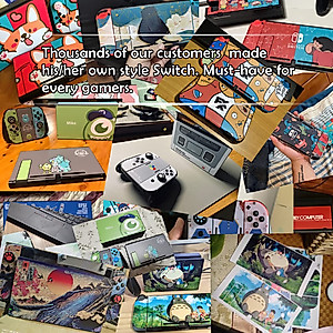 TANOKAY Vinyl Skin Decal Stickers for Nintendo Switch, Anime Protector Wrap Cover Protective Faceplate Full Set Console Controller