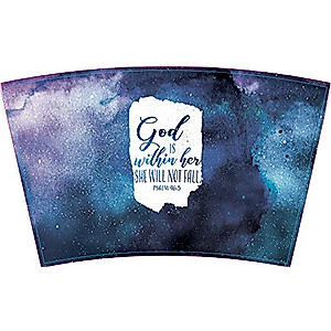 Elanze Designs God is Within Her She Will Not Fall Stainless Steel 16 oz Travel Mug with Lid