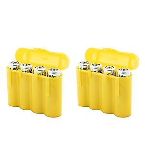 EBC Battery 2 Gold Plastic AA AAA Battery Holder Box Storage Cases