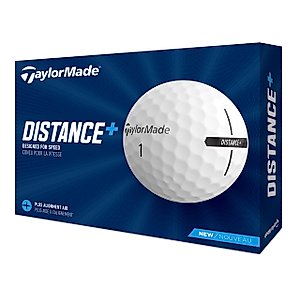 TaylorMade Distance+ Golf Balls 2021, White