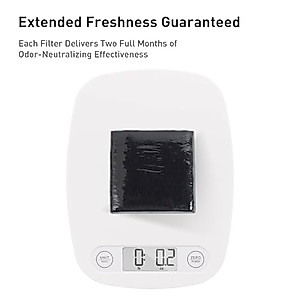 EKO Trash Can Odor Filter Refills for Trash Can and Compost Bin, Activated Charcoal Deodorizer, Strong Charcoal Odor Absorber, Pack of 4 Replacements