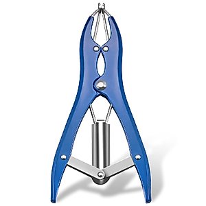 Minatee Balloon Expander Pliers Balloon Stuffing Tool Blue Stainless Steel Balloon Stretcher Sequin Filling Pliers for Filling Balloon Sequins Petals Feathers Home Party Activities (Simple Style)
