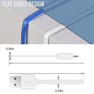LUOYEE 40FT Flat Power Extension Cable Compatible with Wyze Cam/Wyze Cam Pan,Yi Camera,Blink Mini/Blink XT Cam,USB to Micro USB and Charging Cord for Home Security Camera