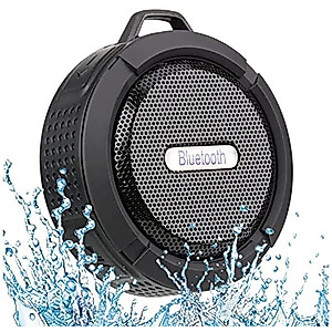 Bluetooth Speakers,Portable Wireless Outdoor Speaker with HD Soun, IPX7 Waterproof Shower Speaker, TWS, Enhanced Bass, 6H Playtime,Built in Mic for Sports, Pool, Beach, Hiking, Camping (Black)
