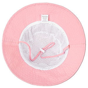 Baby Sun Hat Smile Face Toddler UPF 50+ Sun Protective Bucket hat Nice Beach hat for Baby Girl boy Adjustable Cap Pink