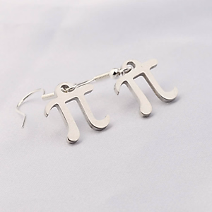 Unisex Pi Sign Earring Back to School Gift Science Jewelry (earring)
