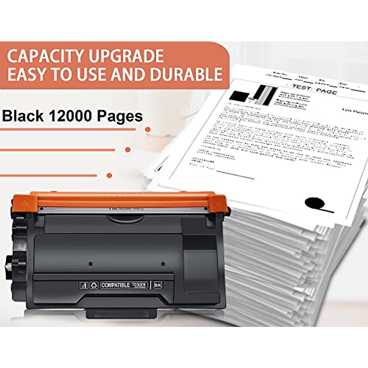 Juyudow Ultra High Yield Toner Cartridge for Brother TN880 TN-880 TN 880 HL-L6200DW MFC-L6700DW MFC-L6800DW HL-L6200DWT HL-L6300DW MFC-L6900DW Printer Toner Cartridge (Black, 2 Pack)