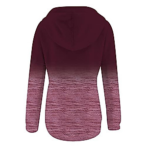 BGNTBUK Hoodie Women with Pockets Women's Dandelion Print Fashion Top Shirt Hooded Long Sleeve Zip up Jackets Women