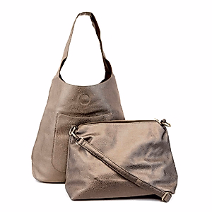 Joy Susan Womens Molly Slouchy 2-in-1 Hobo Handbag