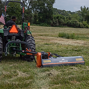 Titan Attachments 3 Point 65" Offset Flail Ditch Bank Mower for Cat 1 Tractors, 30-50HP, Hydraulic Offset and Tilt
