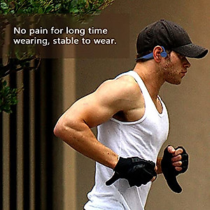 Wireless Bluetooth Headphones, Bone Conduction Headphones Compatible with Android iPhone, Waterproof Open Ear Earphones Swimming Headset Underwater Hi-Fi Stereo Sound for Gym Running, Grey