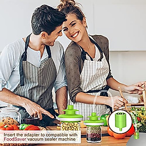 Mason Jar Vacuum Sealer, Jar Sealer and Accessory Hose for Foodsaver, Food Storage Vacuum Sealer Jar Attachment Kit with Lid Opener for Wide-Mouth & Regular-Mouth Mason Jar