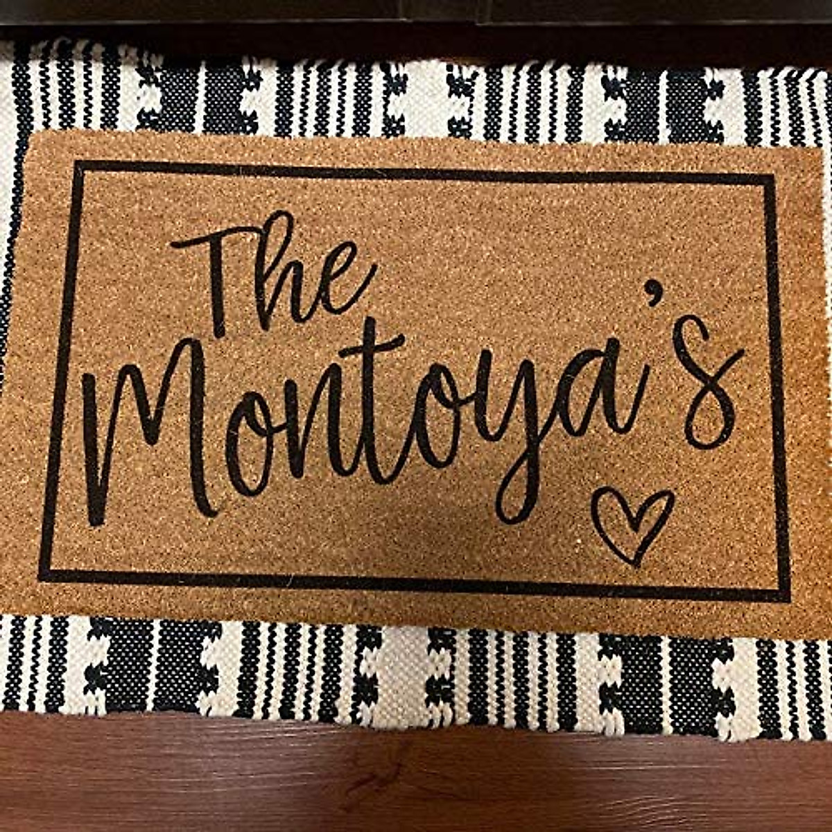 Heartful Custom Doormat Family Name - Premium Quality, Thick & Made in the USA