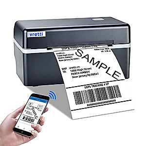 vretti Bluetooth Thermal Label Printer, Wireless 4x6 Shipping Label Printer, 152mm/s Destop Barcode Label Printer for Shipping Packages, Small Business, Amazon,Windows, Mac