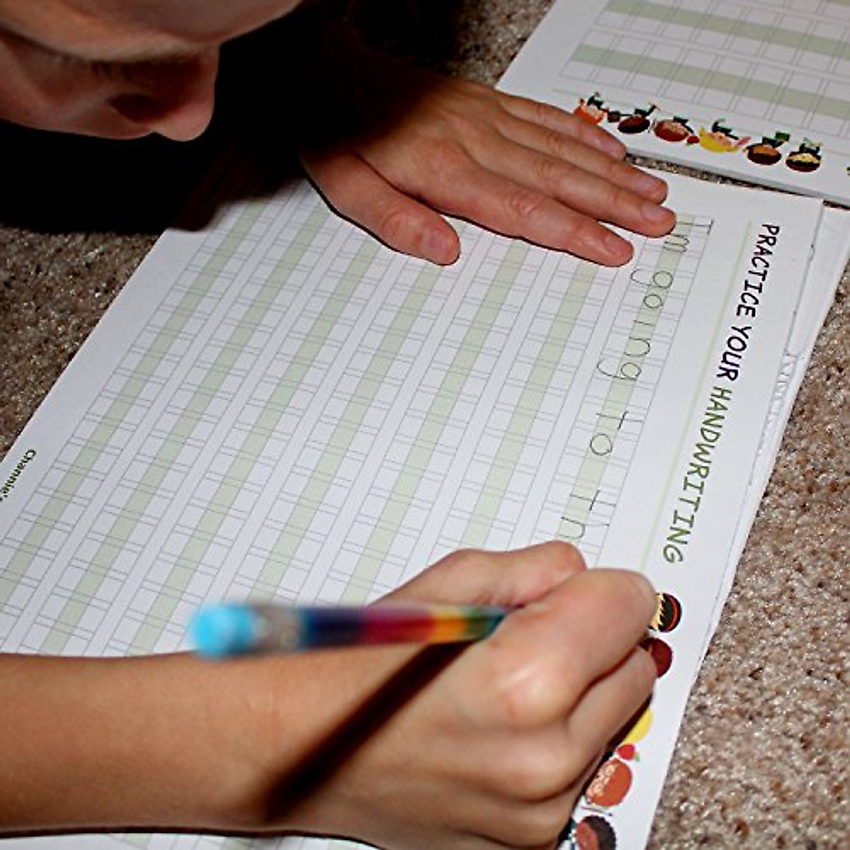 Channie’s Quick & Neat Alphabet Writing Pad, Practice Handwriting & Printing Workbook, 80 Pages Front & Back, 40 Sheets, Grades PreK – 1st, Size 8.5” x 11”