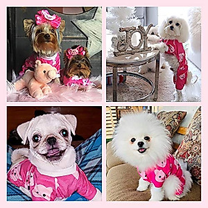 CuteBone Pink Pig Dog Pajamas Cute Cat Clothes Pet Pjs Onesie, Medium P46M
