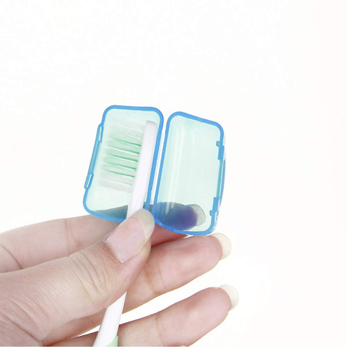 OUNONA 30pcs Toothbrush Head Cover Portable Toothbrush Cap Protective Case for Outdoor Travel Camping (Random Color)