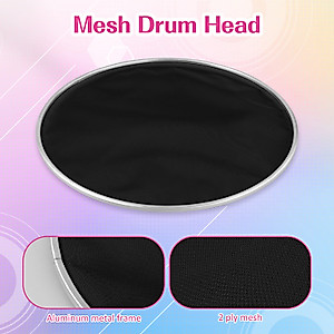 2-Ply Mesh Silent SKIN for Drum Set Replacement, Black, 14inch