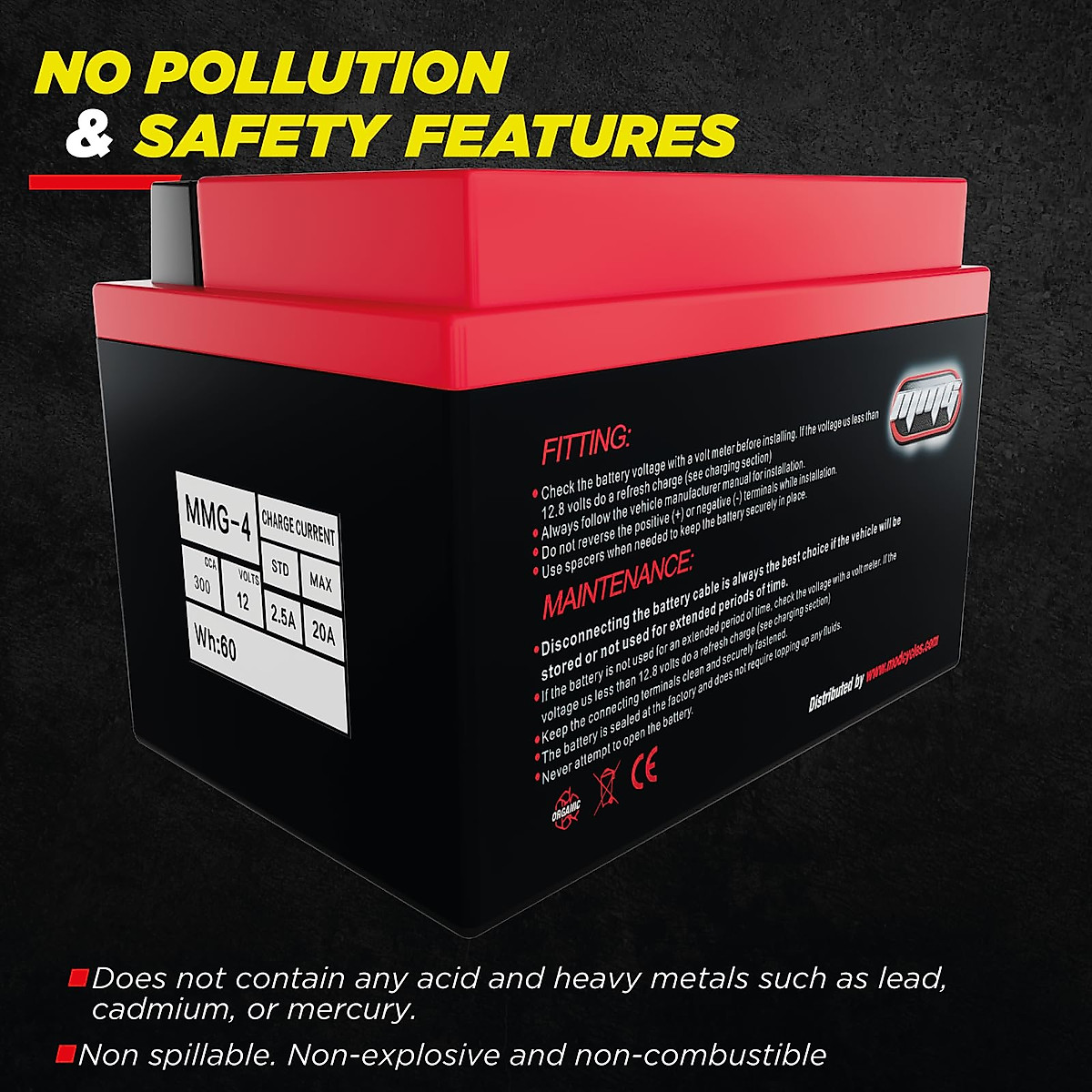 MMG YTZ14S Z14S Lithium Ion Sealed Factory Activated Powersports Battery 12V CCA 300 for Motorcycle BMW Honda KTM Yamaha (MMG4)