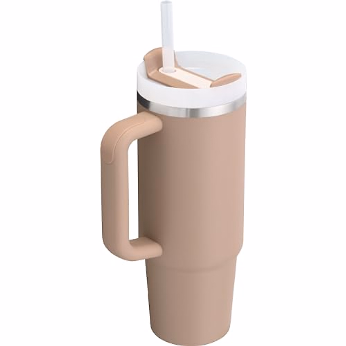Stanley Quencher H2.0 Tumbler with Handle and Straw 30 oz | Flowstate 3-Position Lid | Cup Holder Compatible for Travel | Insulated Stainless Steel Cup | BPA-Free | Almond Rose