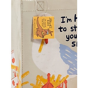 Blue Q Handy Tote - I'm Here to Steal Your Snacks. Reusable lunch bag, little tote, gift bag, sturdy and easy-to-wipe-clean, made from 95% recycled material, 10" h x 8.5" w x 4.5" d