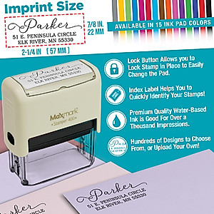 Customized Return Address Stamp - Choose from Many Styles and 15 Ink Colors - Personalized Self Inking Stamp